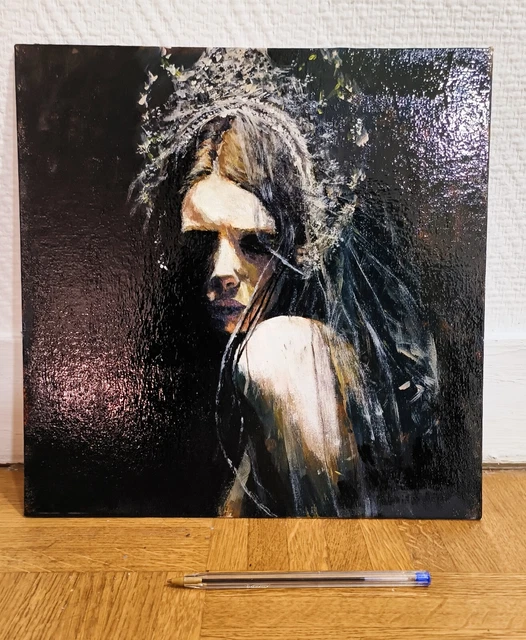 ART MODERNE PORTRAIT femme tableau peinture acrylique EUR 120,00 ...