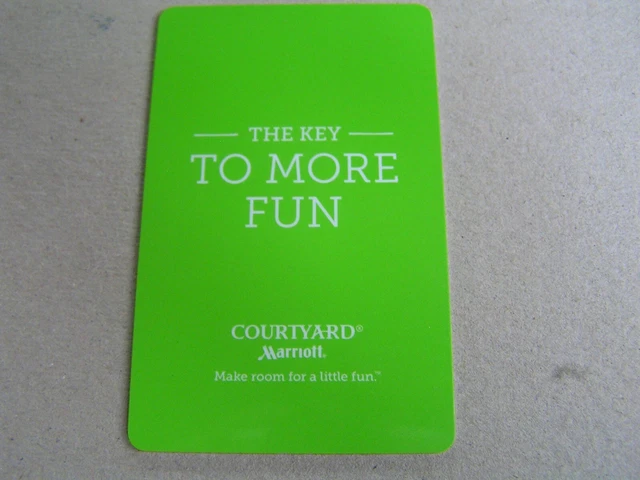 HOTEL KEYCARD USED Marriott COURTYARD, The KEY TO MORE FUN green £0.49 ...