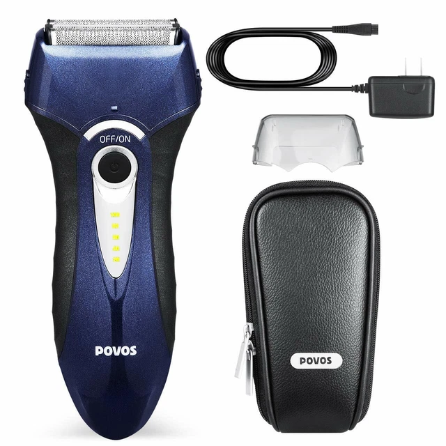 NEW MENS ELECTRIC Foil Shaver Razor Rechargable Waterproof Trimmer Case ...