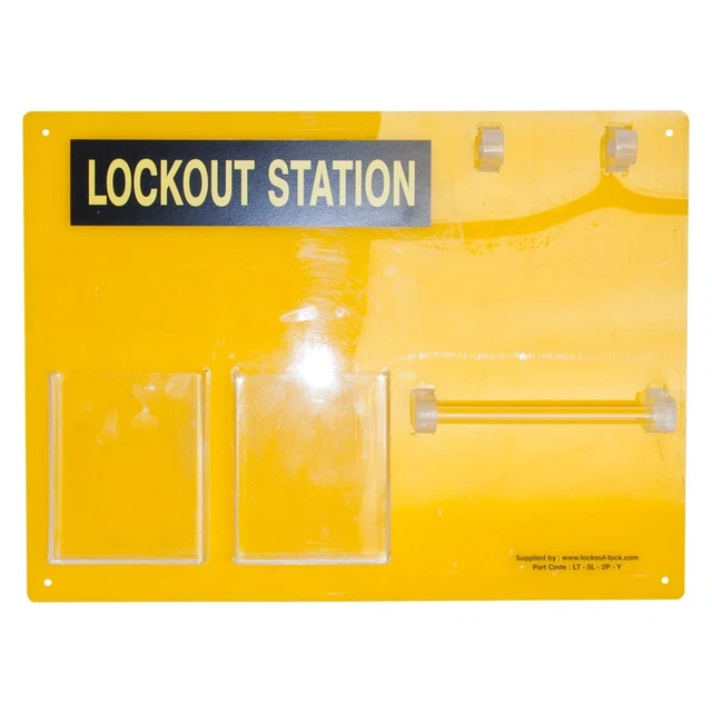 LOCKOUT LOCK ES-5L-2P-Y 5 Lock Lockout Tagout Station Only £28.99 ...