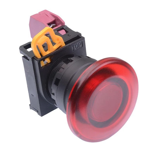 IDEC RED 22MM Mushroom Momentary Push Button Switch NO IP65 YW1L-M4E10Q0R £11.99 - PicClick UK