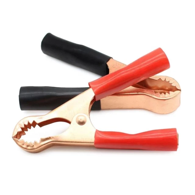 TEST CONNECTOR PLUG Power Alligator Clips Red Crocodile Car Black ...