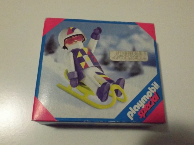 PLAYMOBIL SPÉCIAL VINTAGE sports d'hiver luger set 4585 luge de 2001 ...