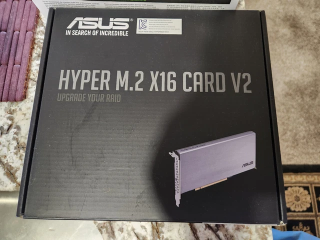 ASUS HYPER M.2 X16 RAID Card PCIE- v2 Expansion Card $40.00 - PicClick