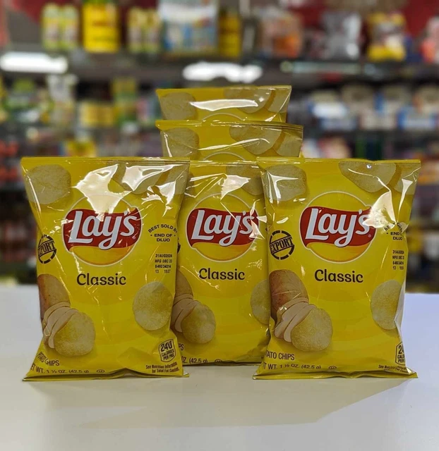 LAY'S CLASSIC ORIGINAL Potato Chips 42g x 5 bags USA Import £12.49 ...