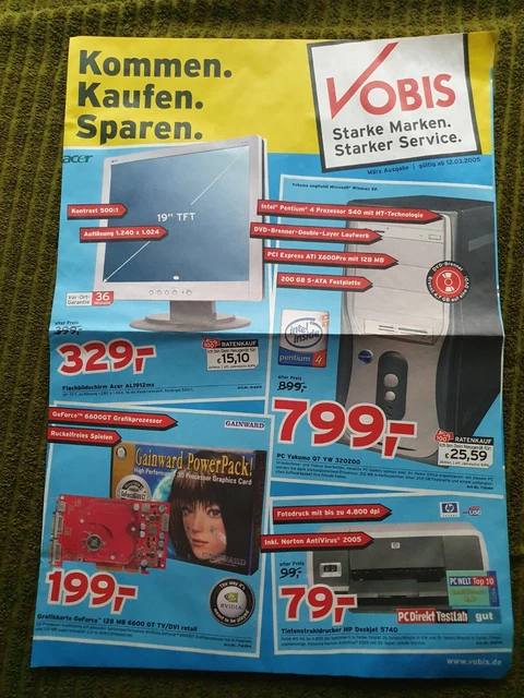 ALTE WERBUNG aus dem PC-Bereich "VOBIS" 2005 Werbeprospekt - Sammler ...