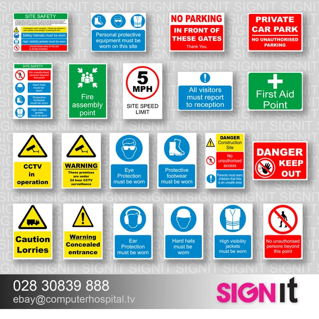 SITE SAFETY SIGN Sticker [V6CONS0007] £3.01 - PicClick UK