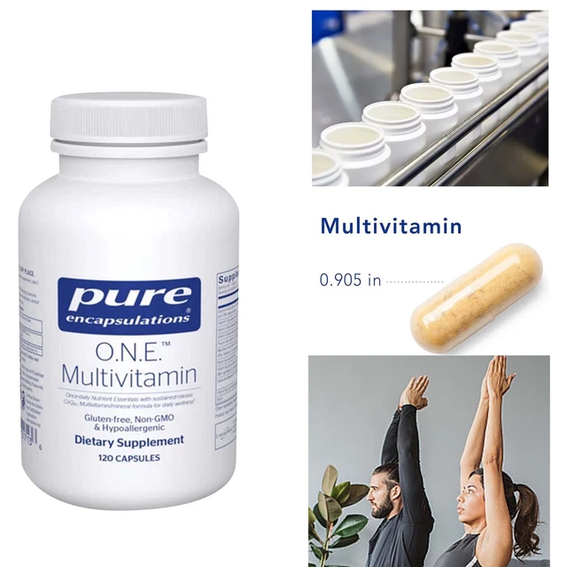 NEW.PURE ONE MULTIVITAMIN 120 Capsules Once Daily Multi-Vitamins for ...