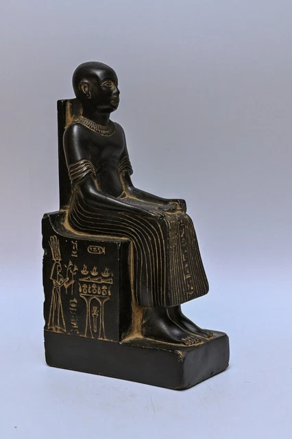 RARE EGYPTIAN STATUE of Seated god Imhotep from Ancient Egyptian ...