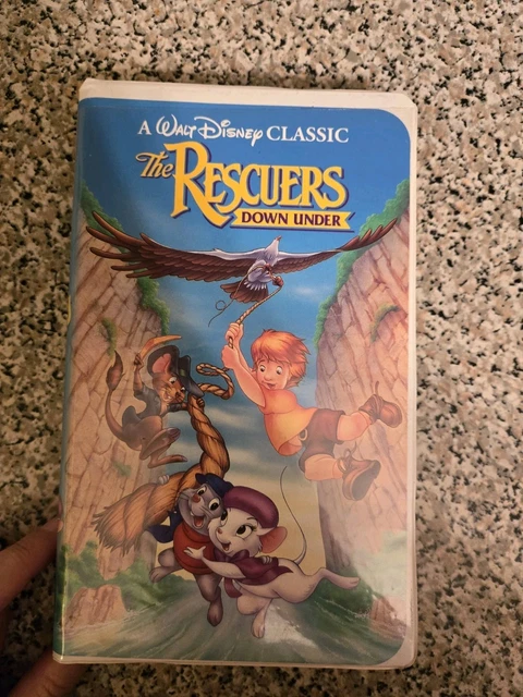 THE RESCUERS DOWN Under VHS Walt Disney Black Diamond Classic ClamShell ...