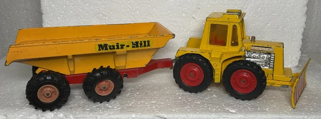 VINTAGE 1972 MATCHBOX Super Kings K-5 Muir-Hill Yellow Tractor, Trailer ...