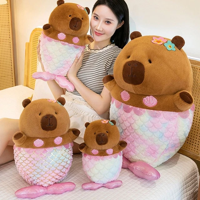 35/50CM FLUFFTY TOY Mermaid Capybara Gift High Quality Stuffed Animals ...