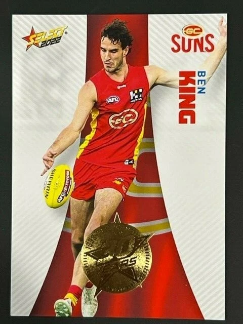 2022 SELECT FOOTY Stars 30th Year Gold Seal No.85 Ben King Gold Coast ...
