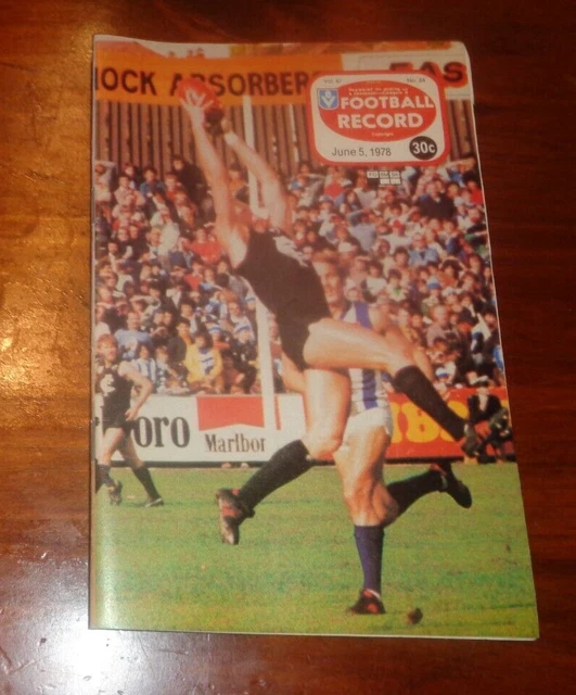 1978 VFL FOOTBALL Record Footscray v Carlton $9.95 - PicClick AU