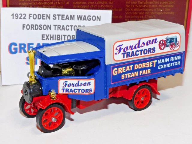 MATCHBOX MODELS OF Yesteryear Foden Steam Lorry Fordson Tractors Y27 ...