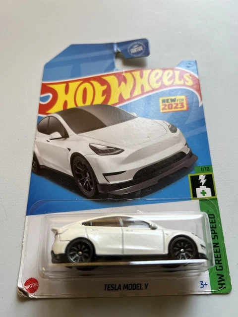 HOT WHEELS TESLA Model Y White #37 - 2023 HW Green Speed $14.12 ...