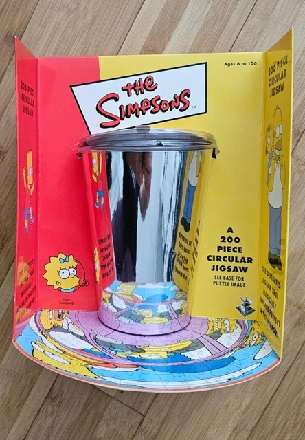 *NEW THE SIMPSONSON Reflection Magic Mirror Puzzle 200Pc Circular ...
