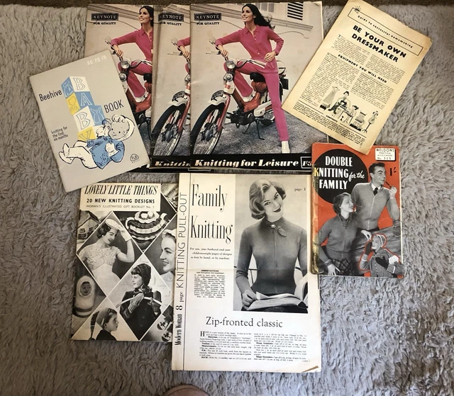 BUNDLE VINTAGE 50/60S Knitting Patterns Individual and Booklets. Men ...