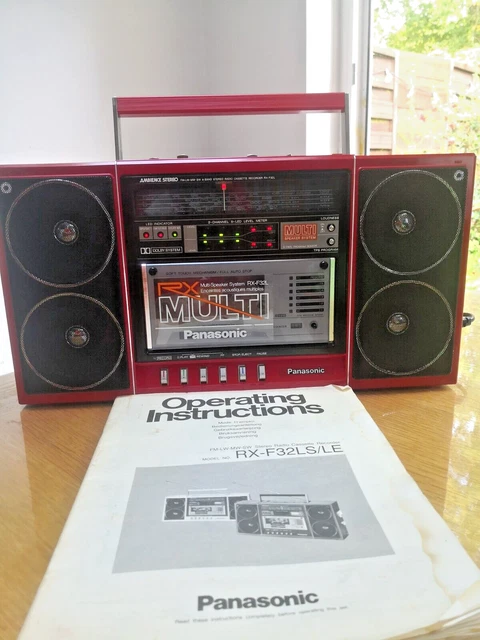 VINTAGE PANASONIC RX-F32LS Cassette Radio BoomBox.Rare Red color!Just ...