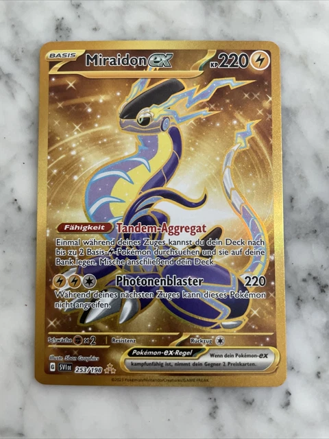 MIRAIDON EX 253/198 Gold Karmesin und Purpur Pokemon Karte Deutsch ...