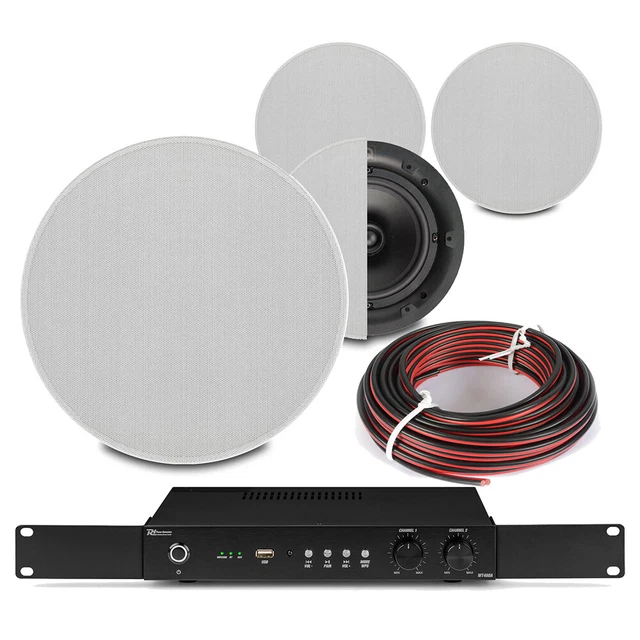 2-ZONE MULTI ROOM Bluetooth Ceiling Speaker System with 4x QI65C £538. ...