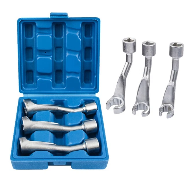 PROFESSIONAL 12 CHROME Molybdenum Fuel Injector Line Socket Set 3 ...