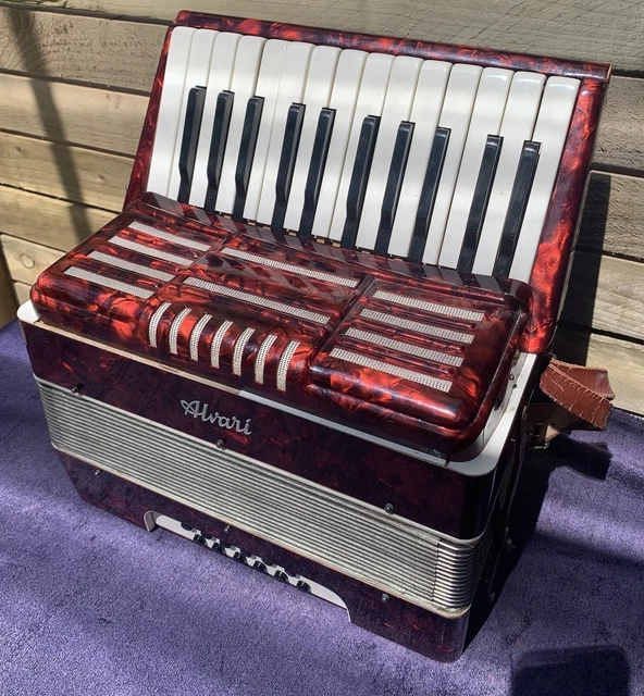 VINTAGE ALVARI ACCORDION GERMAN Piano Harmonium Melodian Squeeze Box ...