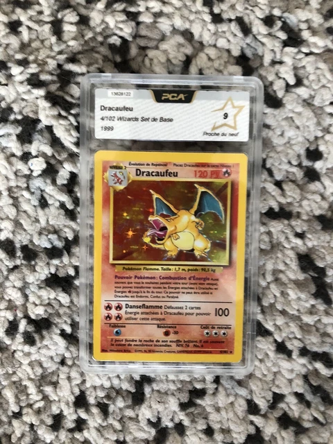 POKÉMON SET DE Base Dracaufeu/ Charizard French 4/102 PCA 9 Proche Du ...