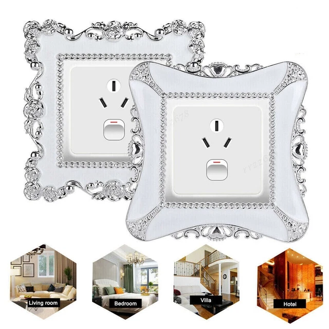 INTERRUPTEUR D' CLAIRAGE EN r sine prise entourage plaque doigt couvre pann EUR 8,66 - PicClick FR