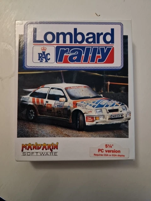 LOMBARD RAC RALLY Big Box Pc/IBM Vintage Game Includes Original ...