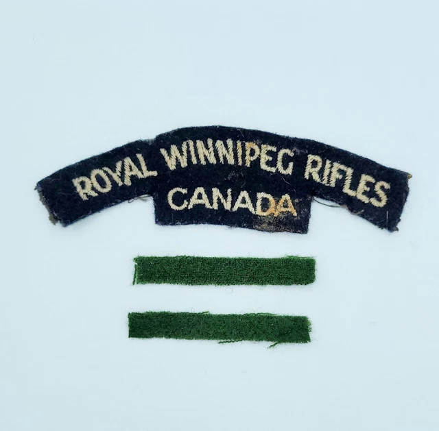 RARE INSIGNE WINNIPEG rifle et stripes battledress rifle canadien gb ...