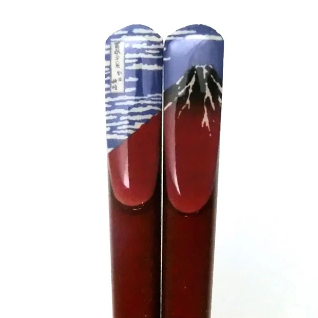 UKIYO-E HOKUSAI MT Fuji View Plate & Chopsticks Set Japanese Art ...