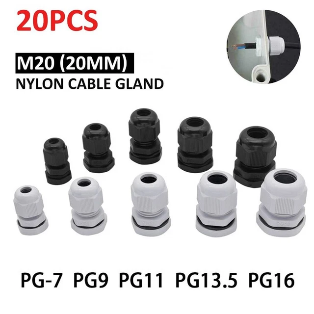 10 PIÈCES CÂBLE Glande Soudure Sécurisé Imperméable IP68 Nylon Raccord ...