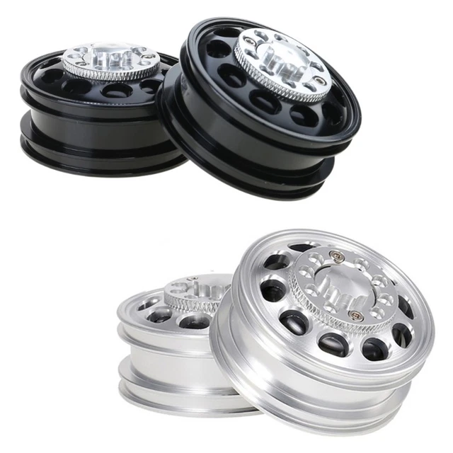 2 PIECES METAL Beadlock Wheel Rims Supplies for Tamiya Tractor Truck ...
