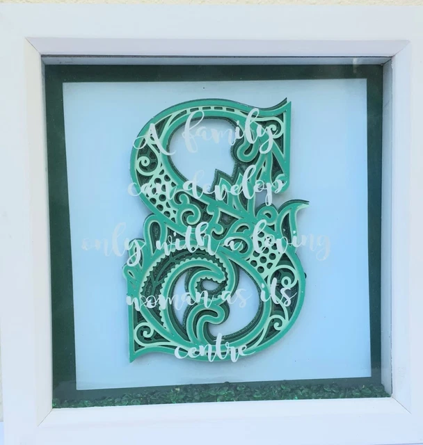 PERSONALISED BOX FRAME, Paper Layered Letter With Layered Letter And ...
