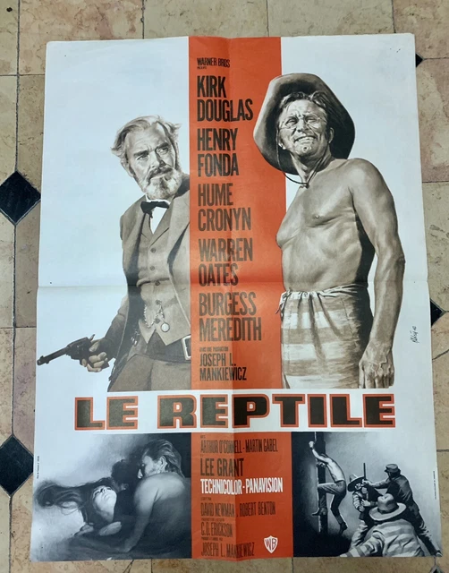 LE REPTILE HENRY fonda kirk douglas affiche cinema Originale 60X80cm ...