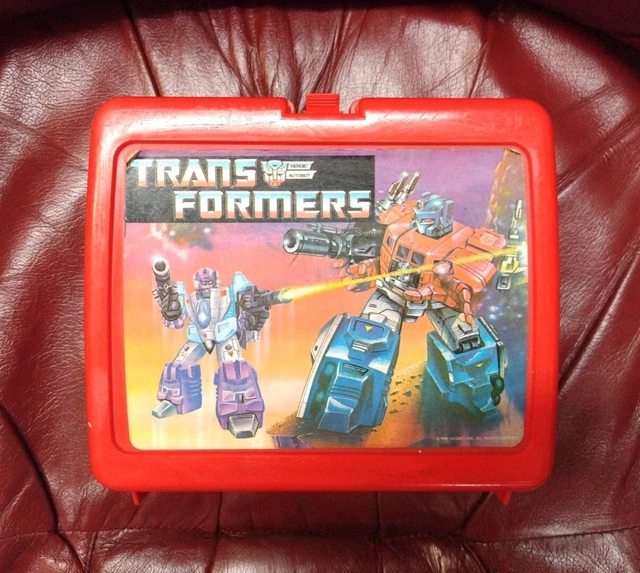 TRANSFORMERS LUNCH BOX 1988 Powermaster Optimus Prime & Dreadwind, No ...