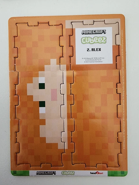 MINECRAFT CUBEEZ #2 Alex - 2025 Woolworths BigW Green $2.99 - PicClick AU