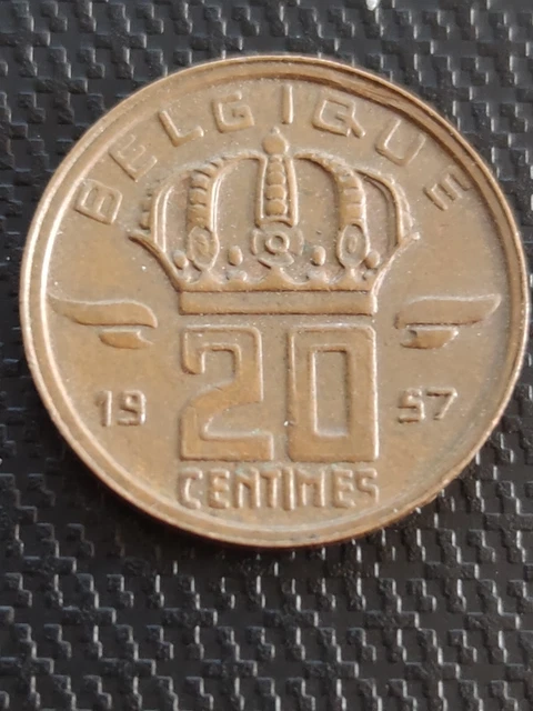 PIÈCE DE MONNAIE Belge 20 Centimes 1957 - Belgique EUR 1,55 - PicClick FR