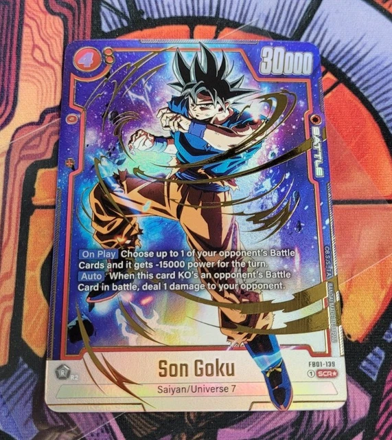 SON GOKU SCR Alt Art Secret Rare FB01-139 Dragon Ball Fusion World Card ...