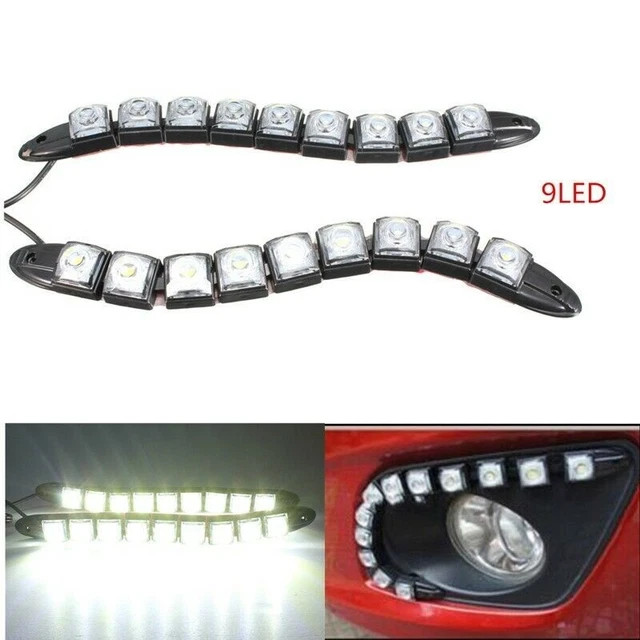 FEU DIURNE CONDUITE Blanc 320-400LM 6500K-7000K 9-LED Accessoires ...