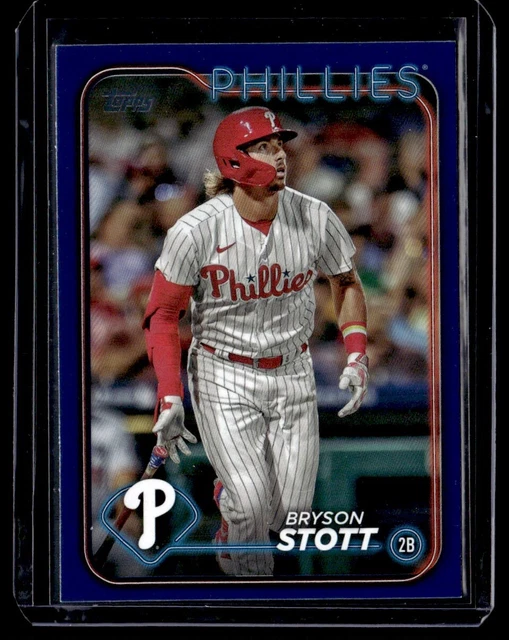 2024 TOPPS SERIES 1 blu Royal Border Bryson Stott Philadelphia Phillies ...
