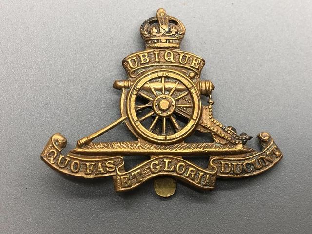 ORIGINAL WW2 BRITISH Army Royal Artillery Small Beret / Cap Badge £9.99 ...