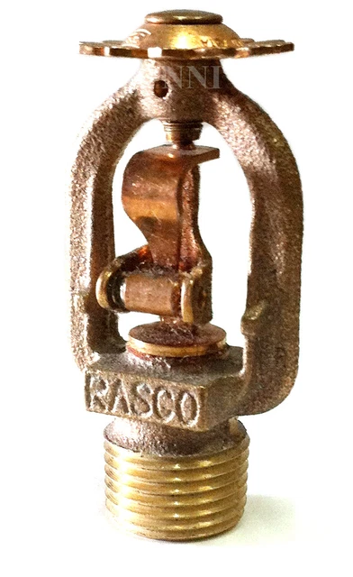 165*F FUSIBLE LINK Brass Pendent Sprinkler, Rasco- Reliable Model G, 1/ ...
