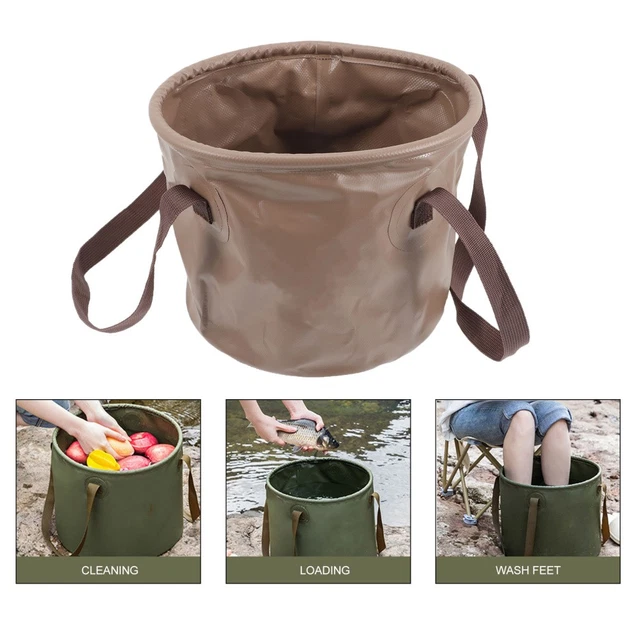 COLLAPSIBLE WASH BASIN Folding Bath Bucket for Outdoor Camping Water ...