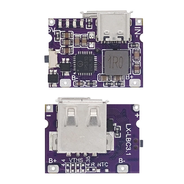 TYPE-C USB 5V 3A Boost Converter Step-Up Power Module IP5310 Mobile ...