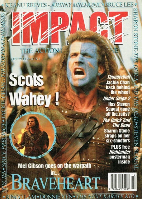 IMPACT 10/95 HIGHLANDER Jackie Chan Steven Seagal Sharon Stone Bruce ...