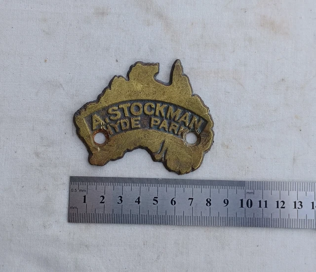 OLD A. STOCKMAN Hyde Park Map of Australia Stockman Petrol Bowser ...