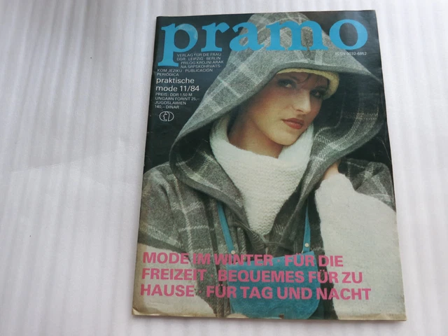 DDR PRAMO PRAKTISCHE Mode Schnittmuster 11/1984 - Winter Freizeit Tag ...