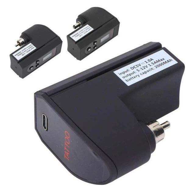 ROTARY WIRELESS TATTOO Power Supply Battery Pack For Tattoo Machine Pen ...
